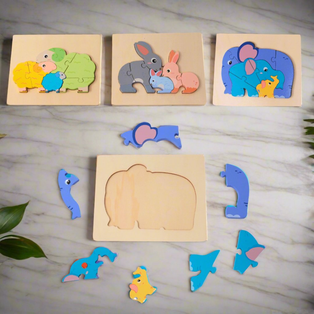 Fun Wooden Animal Puzzle for Kids – Boost Learning Skills – Kids Bestie
