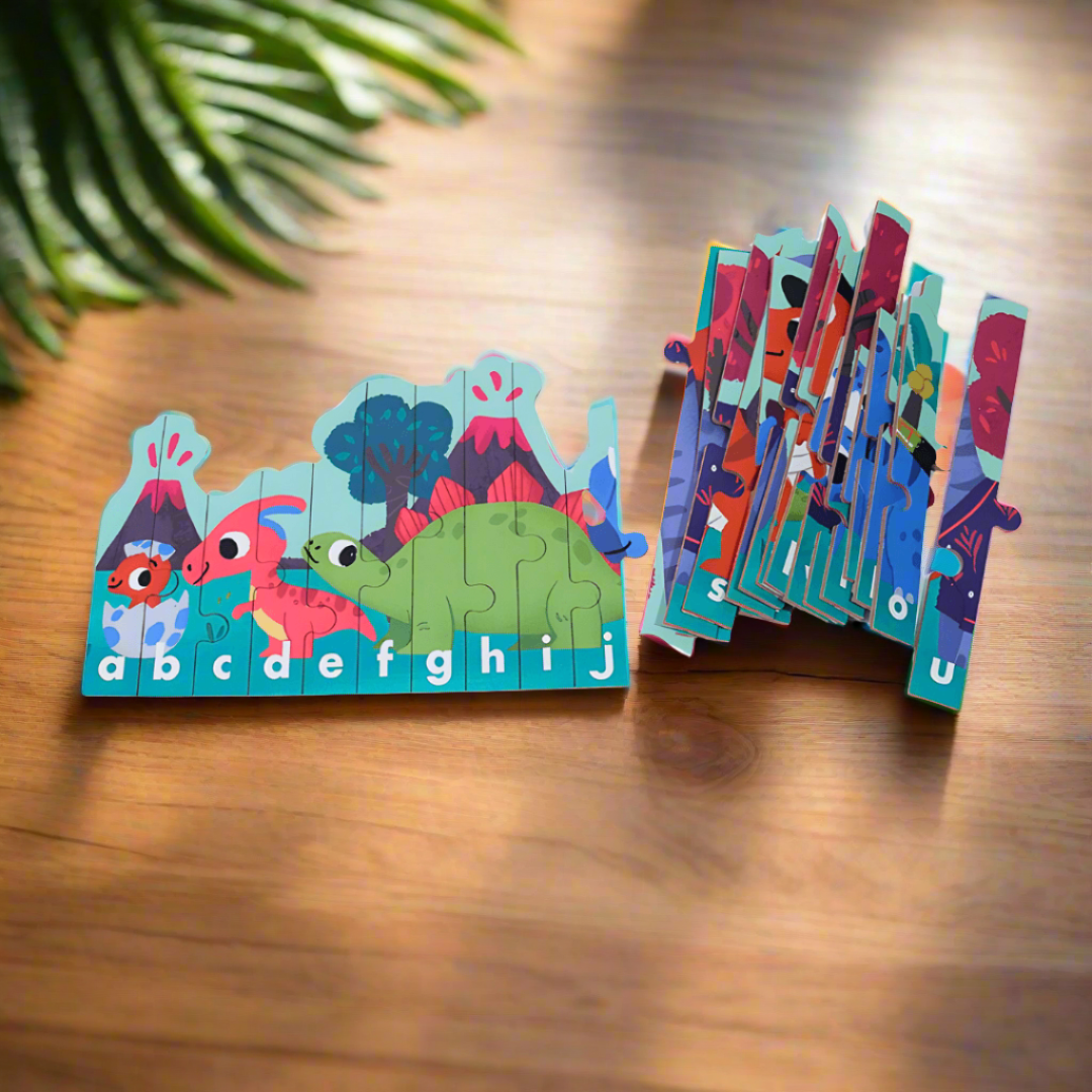 Dinosaurs 26 Pcs ABC Strip Puzzle Games for Children – Kids Bestie