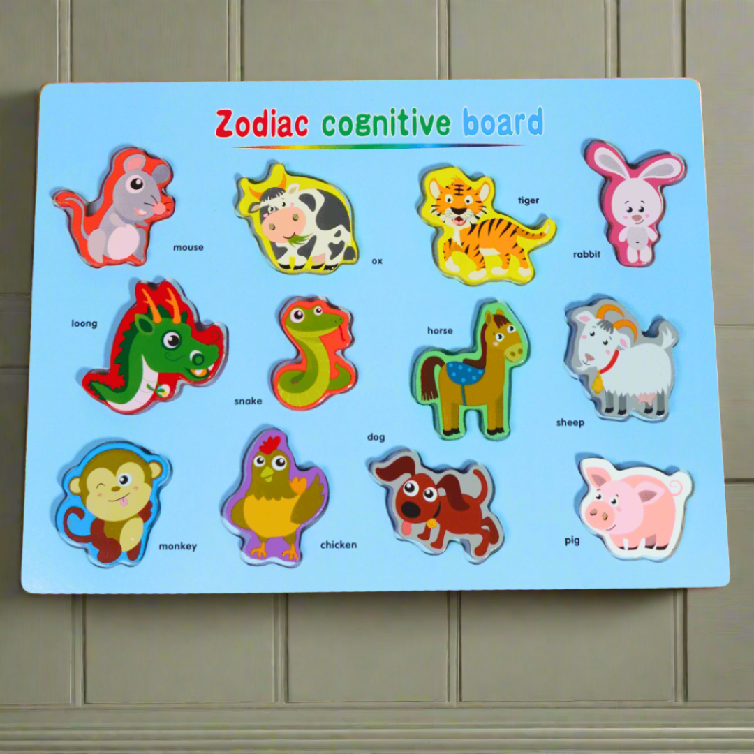 Zodiac Animals Cognitive Board for Kids – Kids Bestie