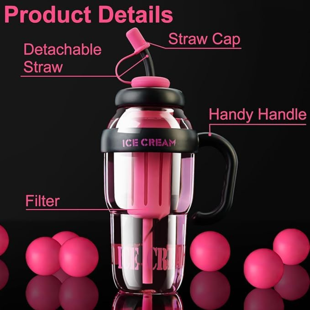 Ice Cream Bottle with Sipper | 1200 ml | Kidsbestie – Kids Bestie