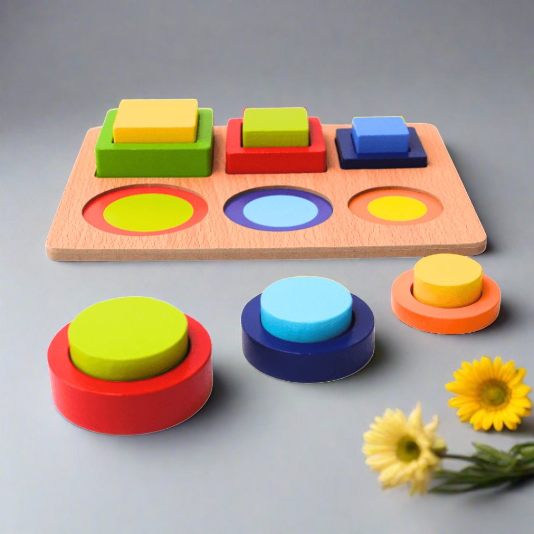 Fun Wooden Shape Sorter Toy for Kids – Learn & Play – Kids Bestie