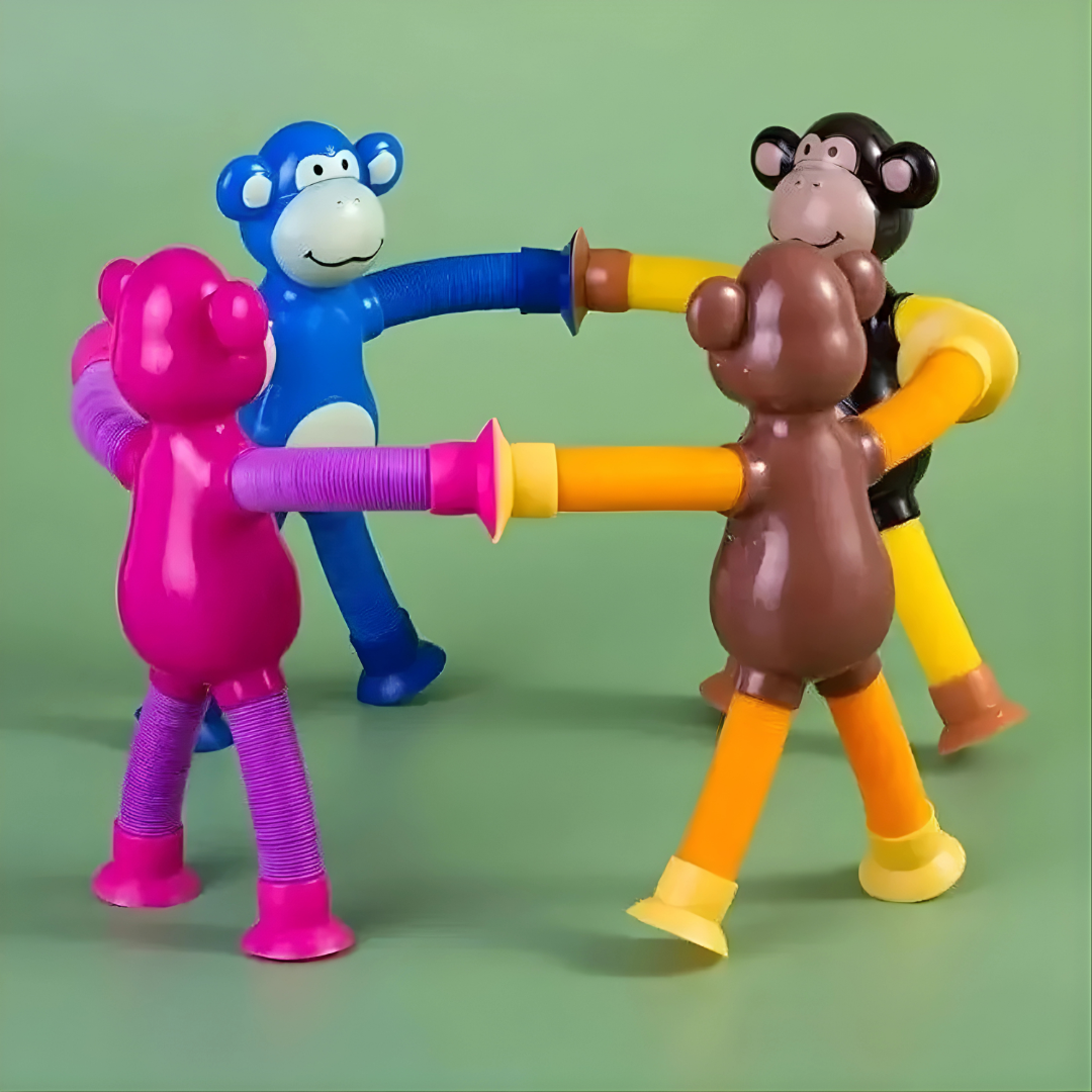 🐒 Stretchy Monkey Tube Toy – Fun Pull & Pop Sensory Play – Kids Bestie