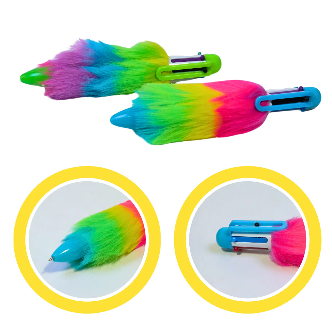 6-Color Fur Pen for Kids – Fun Writing & Drawing Tool – Kids Bestie
