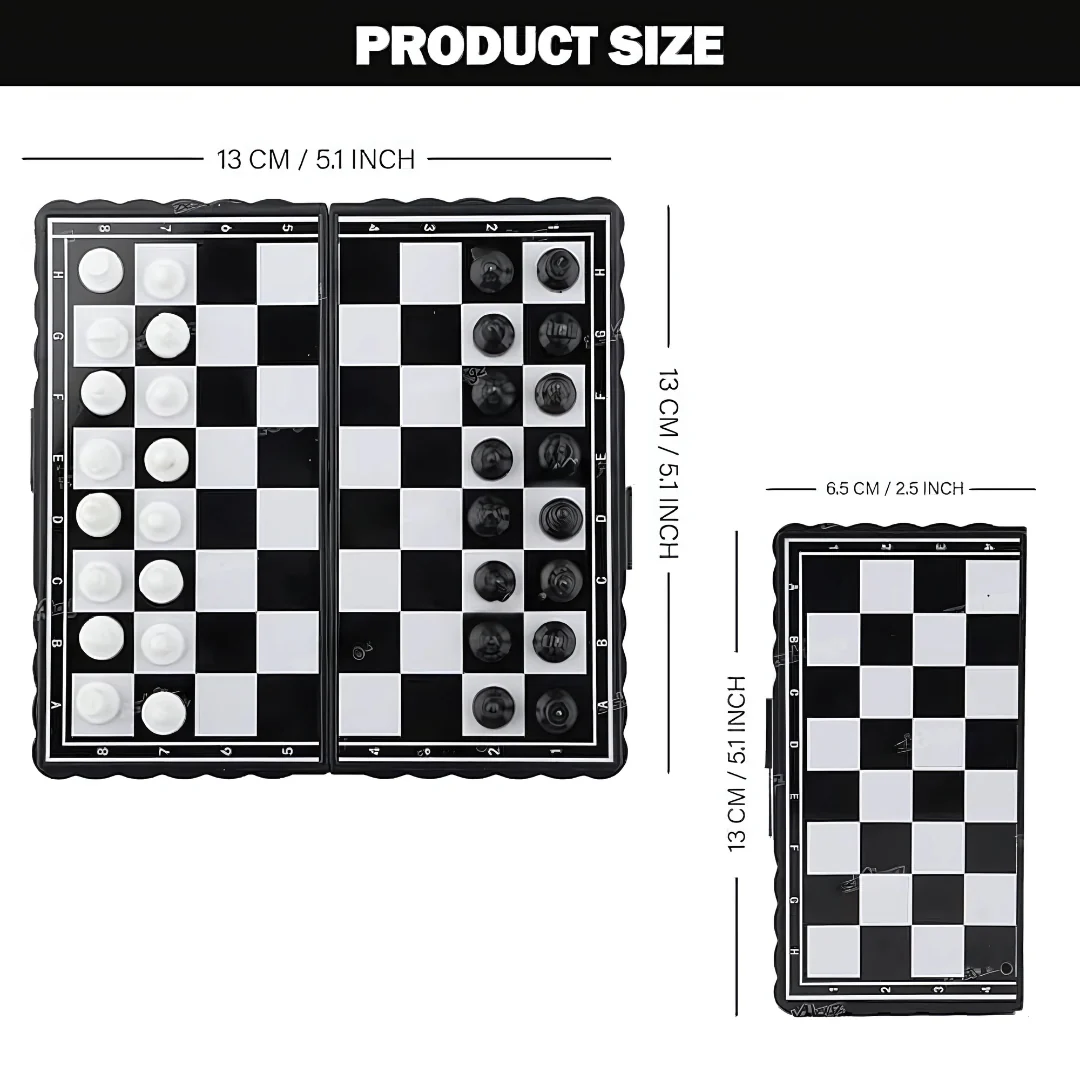 Mini Magnetic Chess Board Set Travel Educational Toys – Kids Bestie