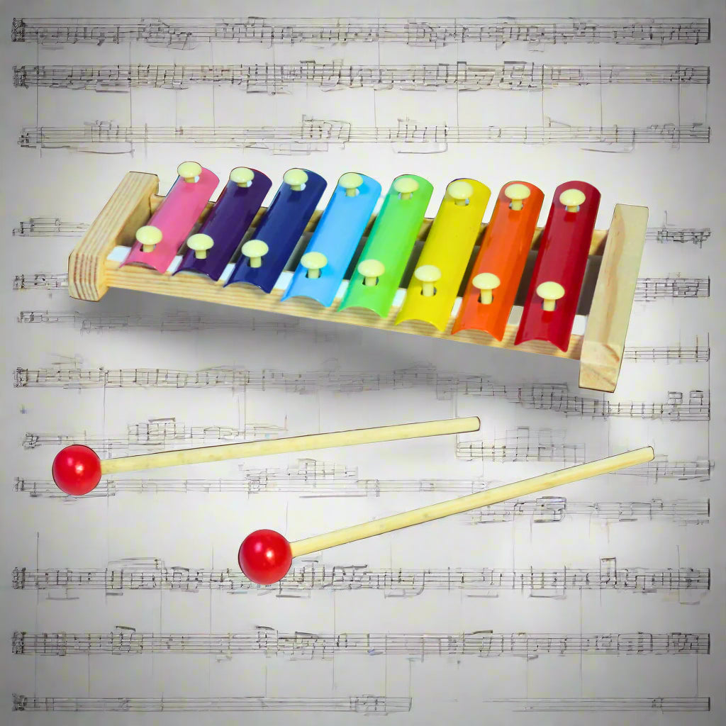 Wooden Xylophone Musical Toy 1, with 8 Note, Multicolour, 3+, 1 Xyloph ...