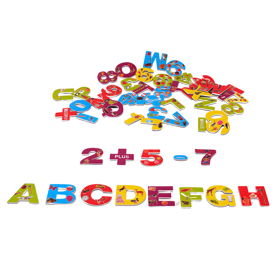 Magnetic Upper CASE Letters Alphabet and 10 Number Fridge Magnets ...
