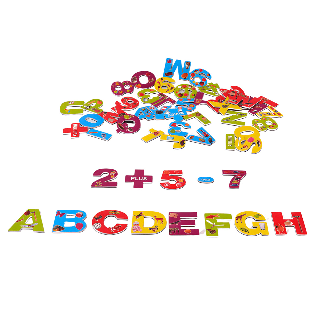 Magnetic Upper CASE Letters Alphabet and 10 Number Fridge Magnets ...