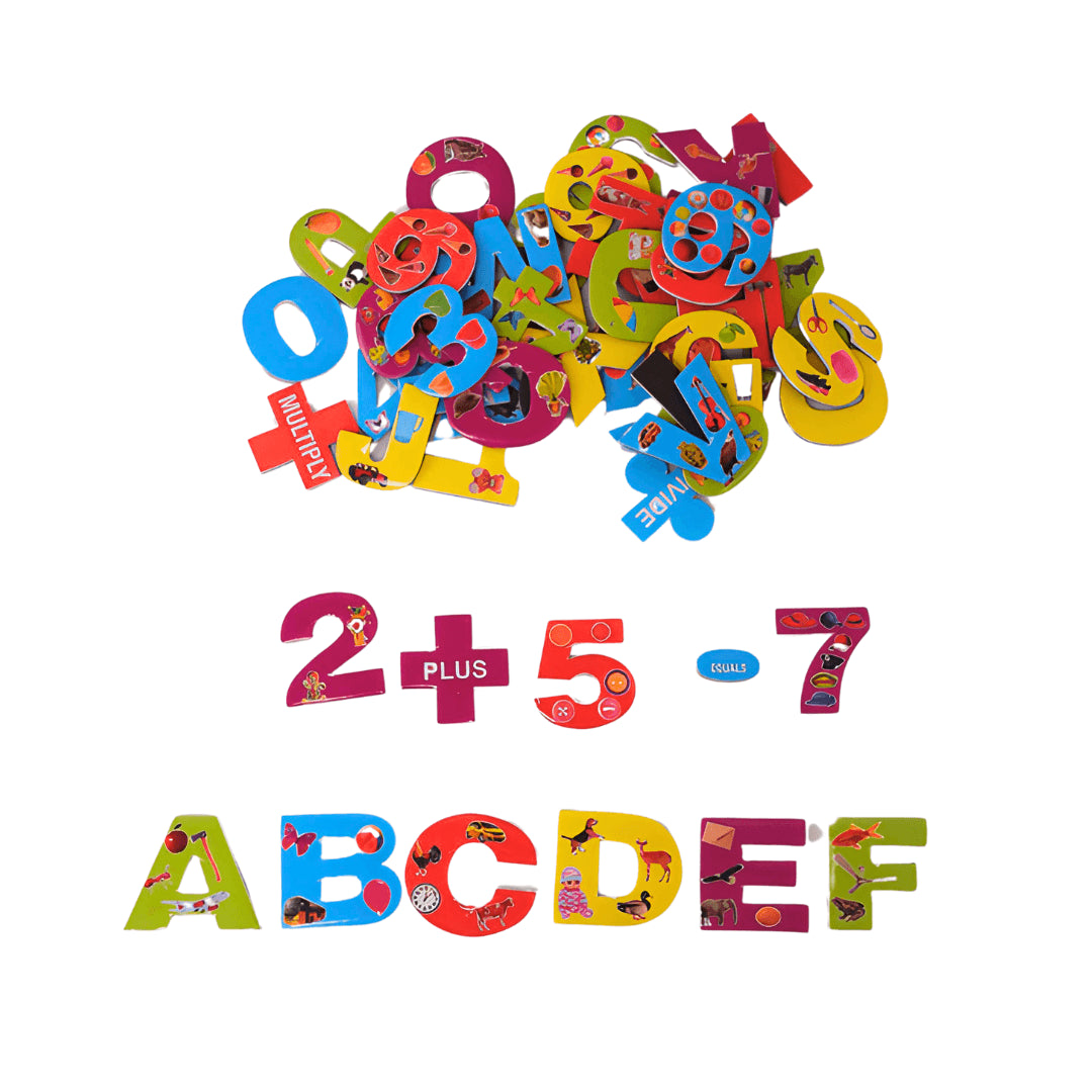 Magnetic Upper CASE Letters Alphabet and 10 Number Fridge Magnets ...