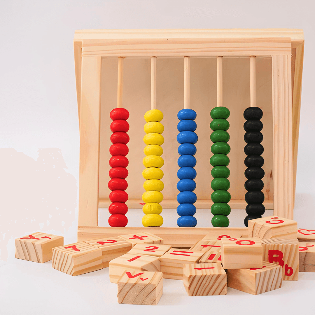 Math with Wooden Abacus for ages above 3 years – Kids Bestie