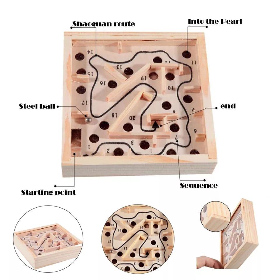 Maze Labyrinth Balance Board Wooden Toy for Kids – Kids Bestie