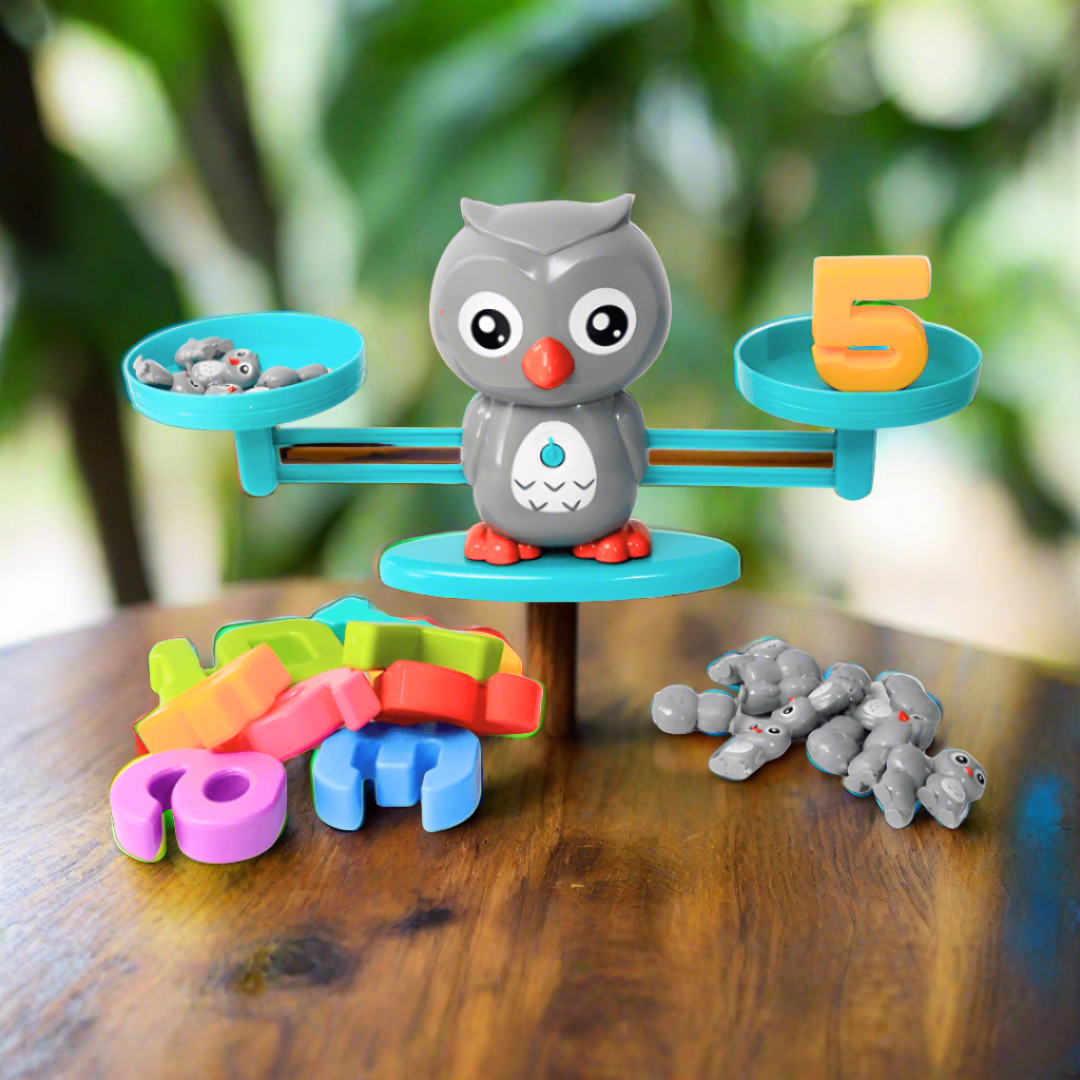 OWL Balancing Toy Big , number 1-10/ Animal x 19/ card x 30 – Kids Bestie